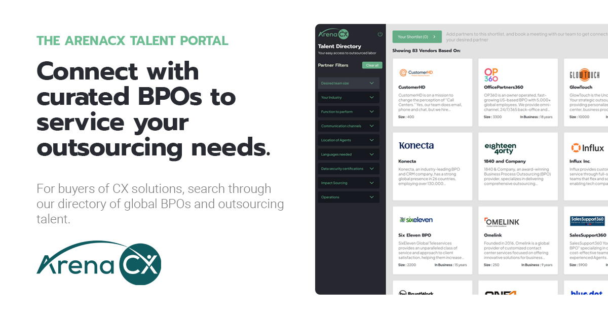 The ArenaCX Talent Portal - ArenaCX